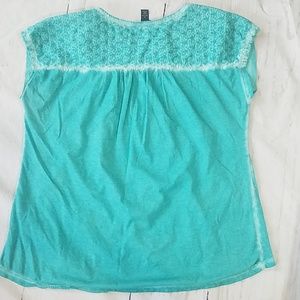 Style & Co. | Tops | Turquoise Top Weyelet Detail | Poshmark